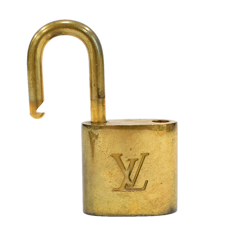 Auth LOUIS VUITTON Padlocks Keys 10 Sets Bag Lock Accessory Gold LV ...