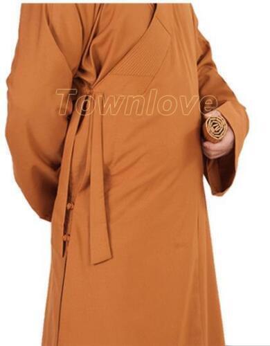 Men Women Cotton Buddhist Robe Frock Buddhism Long Meditation Clothing ...