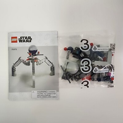 Lego 75372 SW Star Wars TRI-DROID BUILD Bag 3 + Book No MiniFigs Tri ...