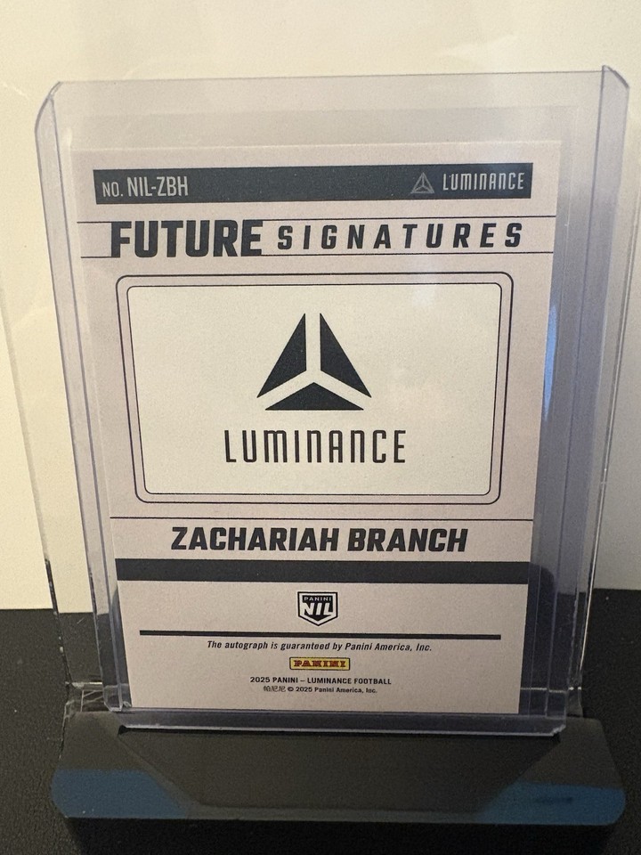2025 Panini Luminance Future Signatures Zachariah Branch Auto #NILZBH ...