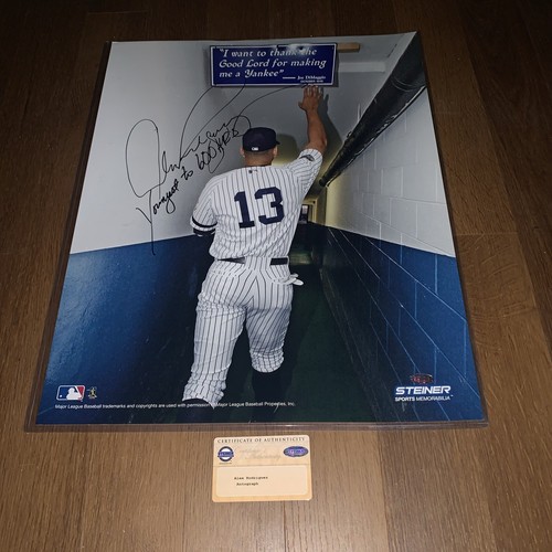 Alex Rodriguez Signed New York Yankees Youngest To 600 HR's 16x20 Photo ...