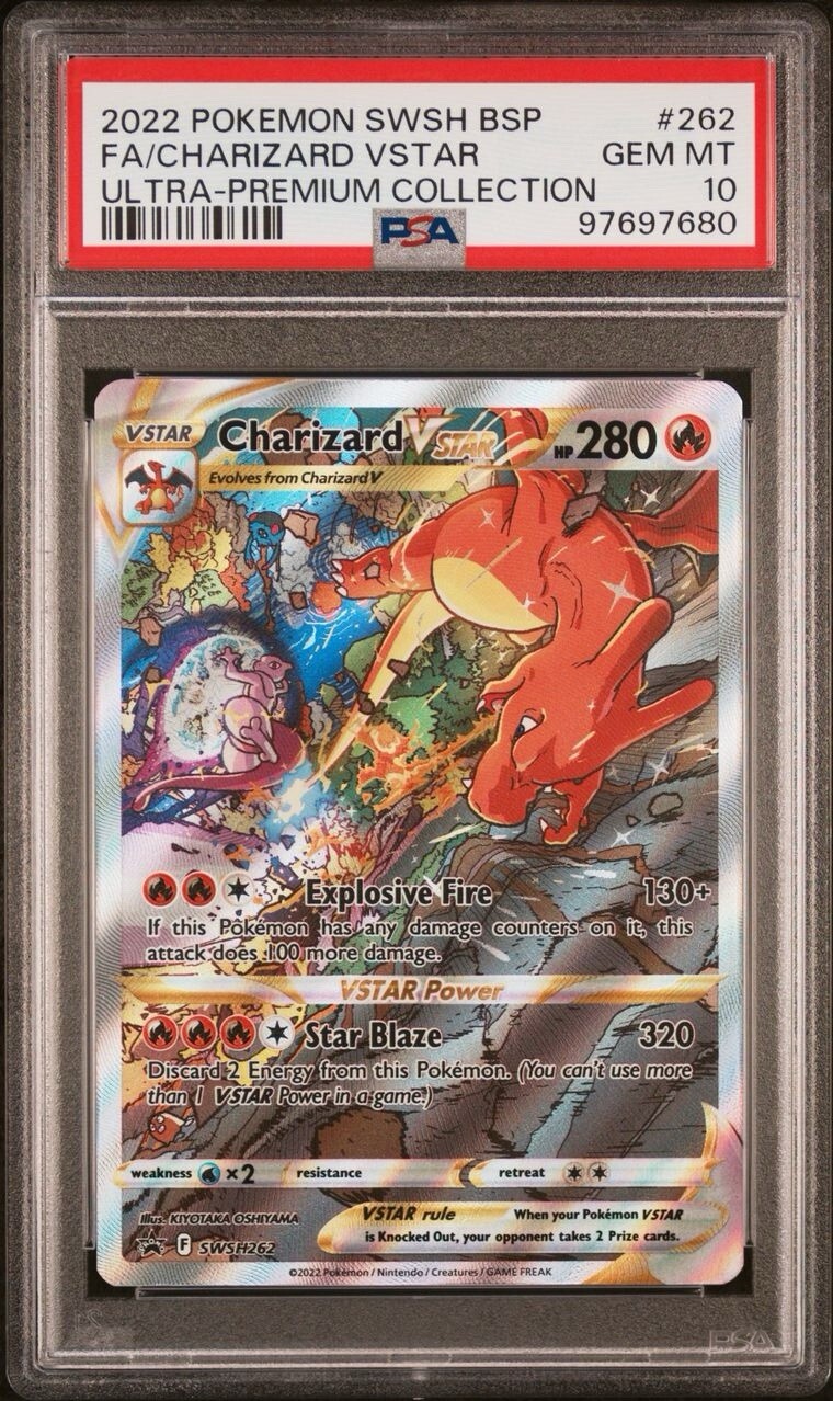 Charizard Vstar SWSH 262 Pokémon PSA 10 GEM MINT Black Star Promo ...