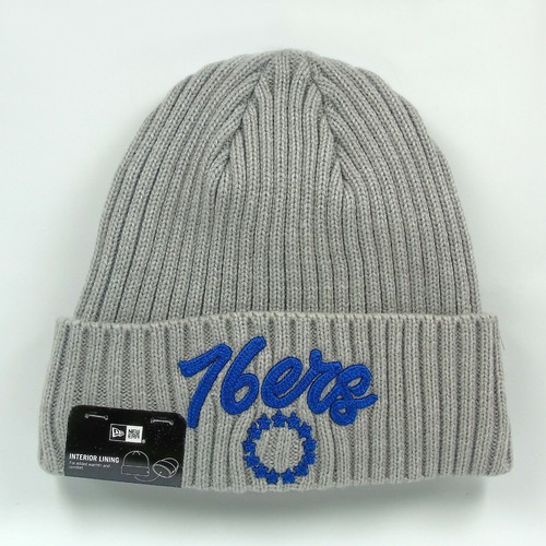 New Era Cap Men's NBA Philadelphia 76ers Team Draft Grey Winter Knit ...