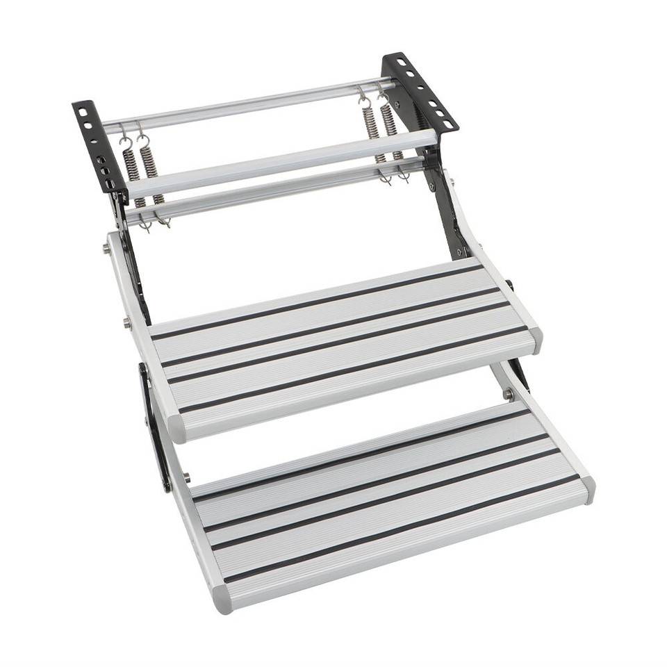 Aluminium Manual Pull Out Retractable Two Step RV Camper Platform Steps ...