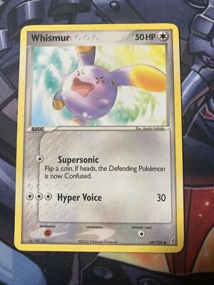 Whismur 69/100 2006 EX Crystal Guardians Common Pokémon Trading Card LP ...