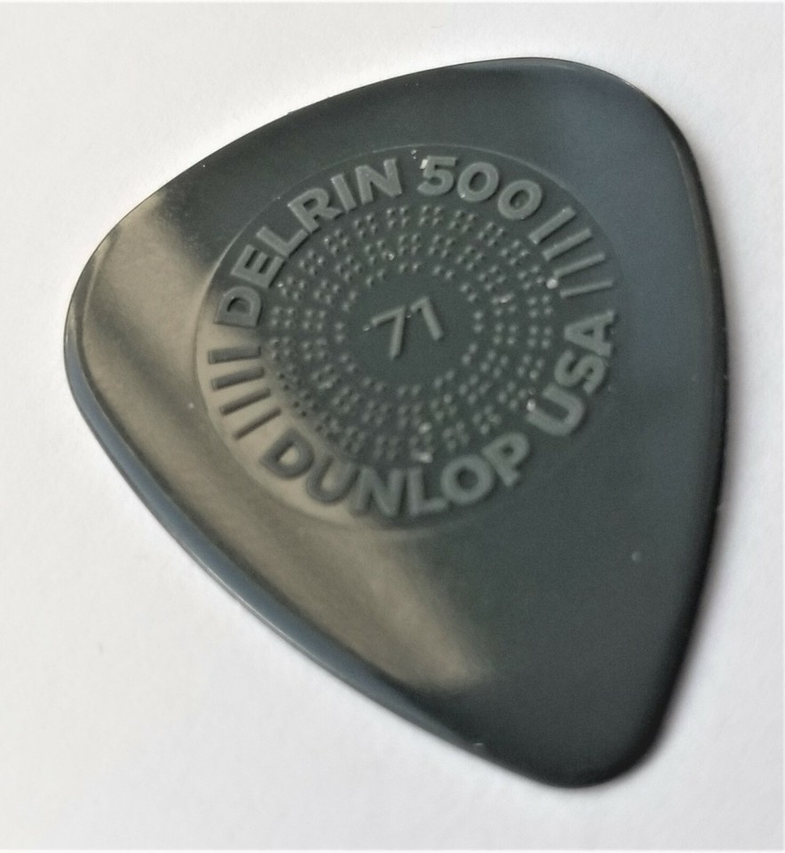 Jim Dunlop Delrin 500 (450R.71mm) Prime Grip Guitar 3 Picks Gray | eBay