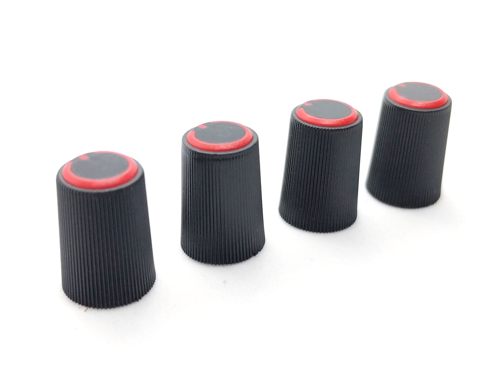 4x Red & Black D-Shaft 270° Pot Knobs for 6mm DJ-TECH BEHRINGER ...