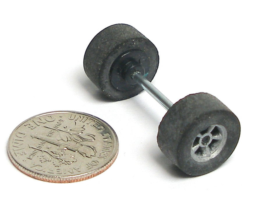 1pc Aurora AFX Magnatraction HO Trucking Plain Jane Rear WHEELS, TIRES ...