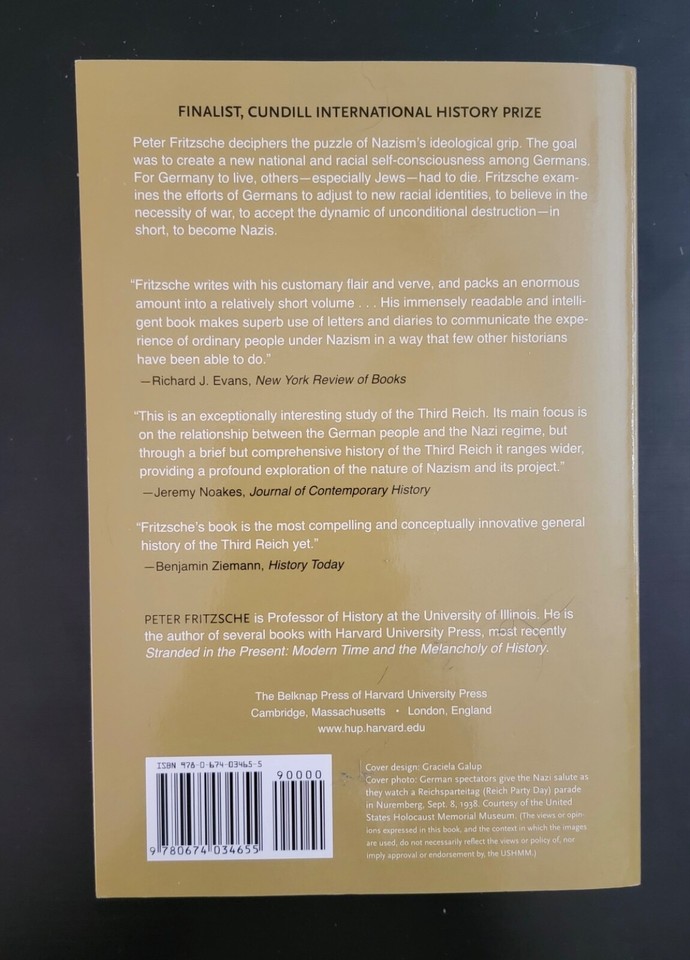 Life and Death in the Third Reich by Peter Fritzsche, TP, BRAND NEW ...