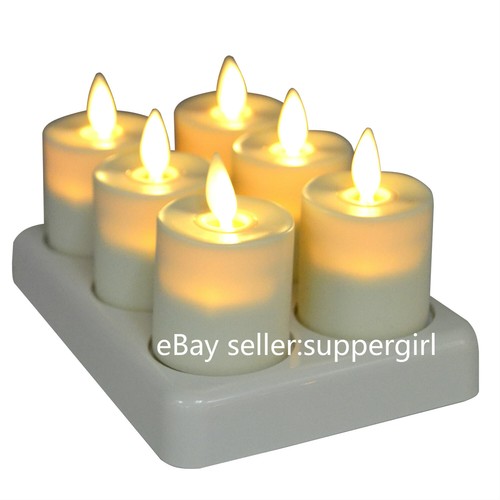 Luminara Rechargeable Tea Light, Flicker Flameless Led Candles with ...