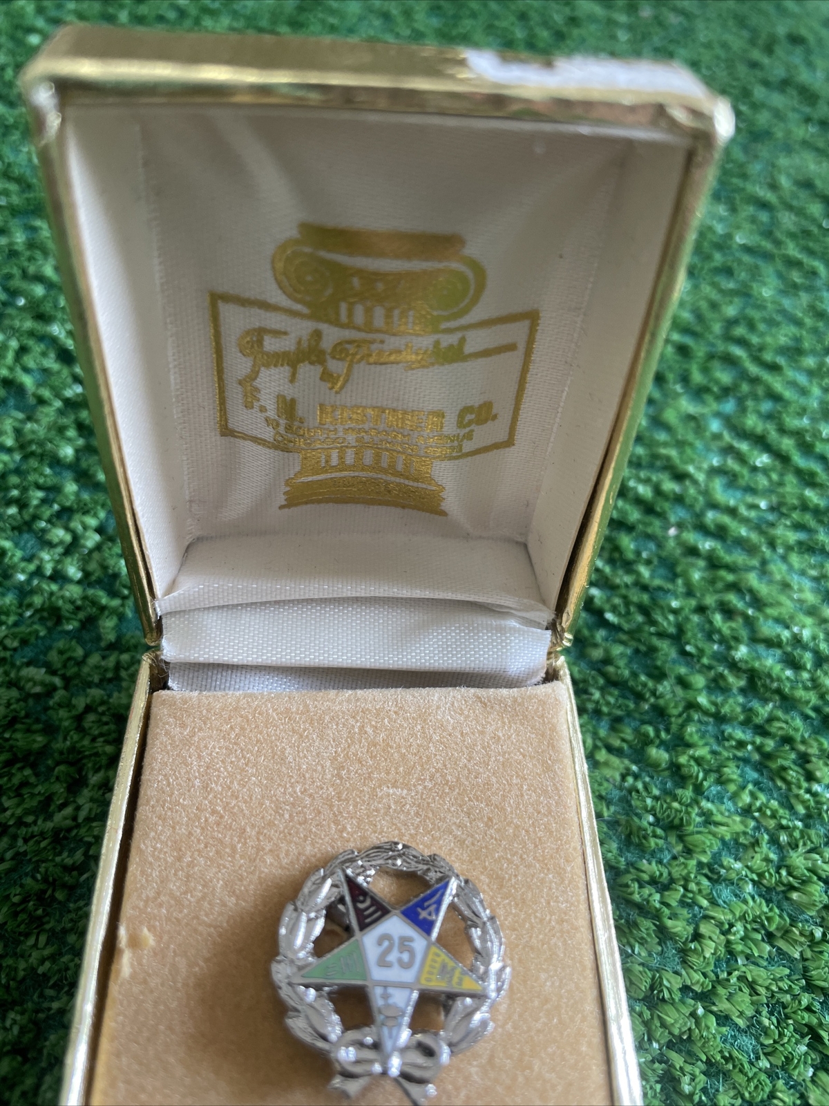 Vintage Mason Order of the Eastern Star Masonic 25 Year Enameled Pin | eBay