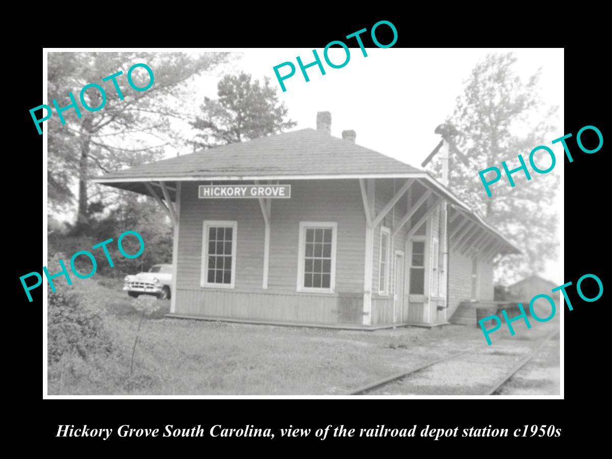 OLD HISTORIC PHOTO OF HICKORY GROVE SOUTH CAROLINA RAILROAD DEPOT ...