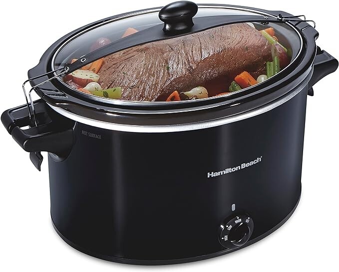 Hamilton Beach Slow Cooker Extra Large 10 Quart Stay or Go Portable ...