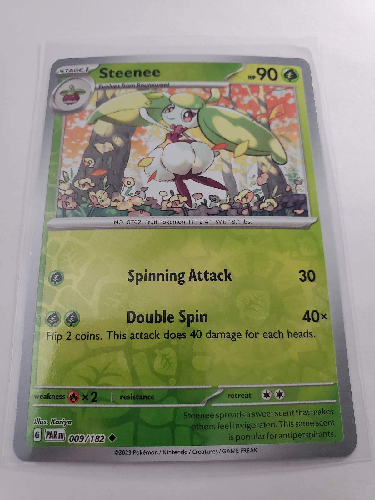 Pokemon TCG Paradox Rift Steenee 009/182 Reverse Holo Uncommon | eBay