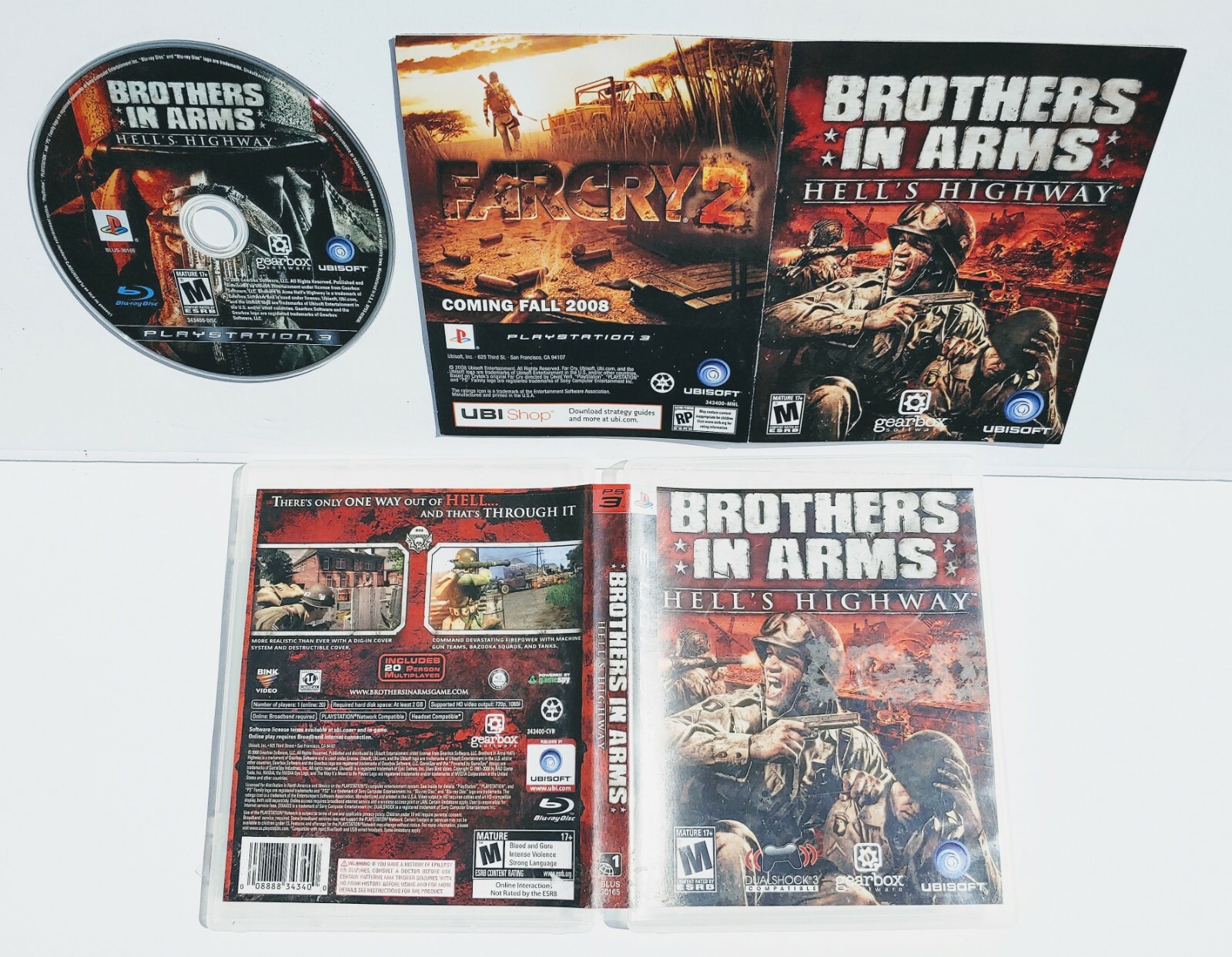 PS3 Brothers In Arms Shooter PlayStation 3 Complete Army Navy Marines ...