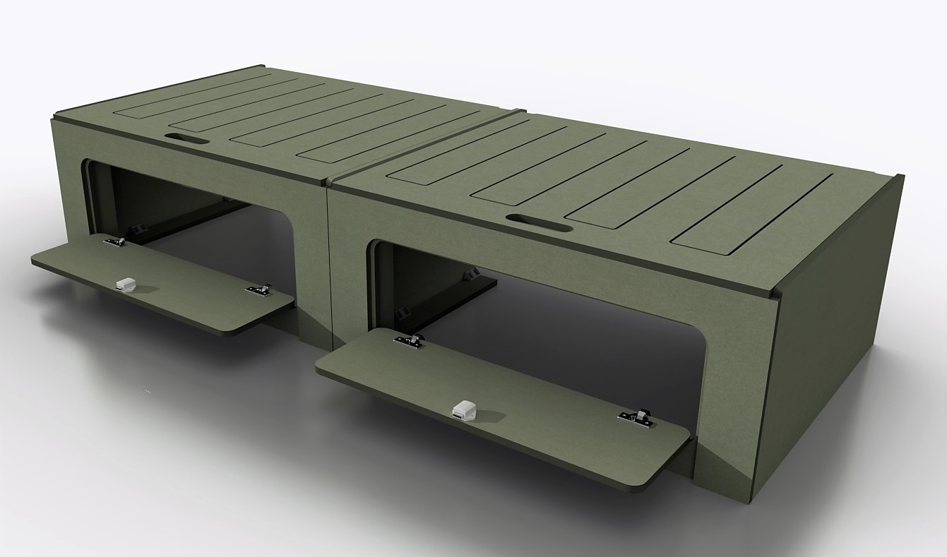 MDF Sliding Campervan Bed Bench Storage Seat 1800mm Pull Out Sofa Van ...