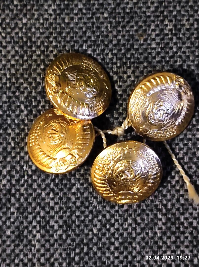 Soviet Army Uniform Generals and Officers Metal Golden Buttons USSR ...