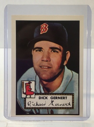 1983 Topps Dick Gernert #343 Boston Red Sox 1952 Reprint Baseball Card ...