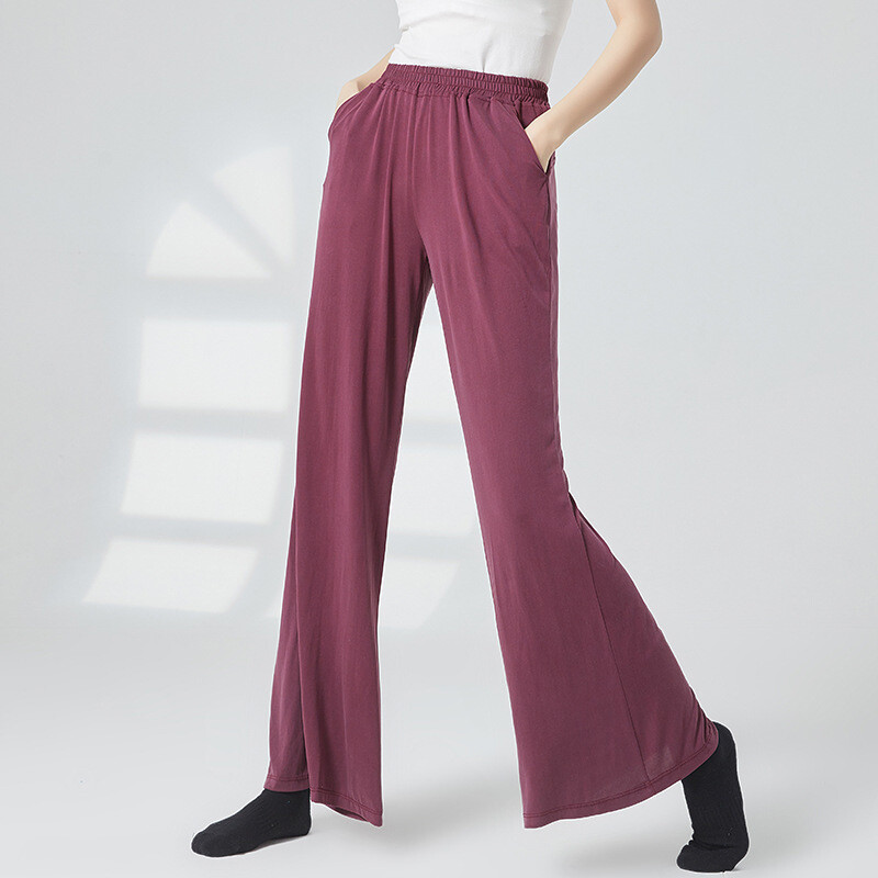 Dance Pants Classical Dance Wide Leg Straight Leg Pocket Pants Training ...