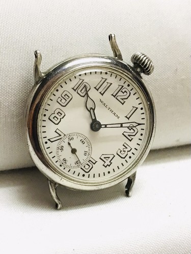 VINTAGE 1912 MEN'S WALTHAM OFFSET MILITARY TRENCH WATCH LOT 1549 | eBay