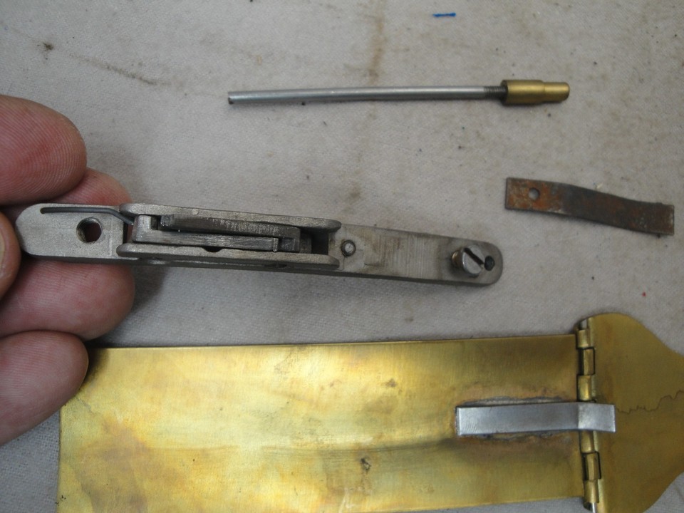 Lot of Black Powder Rifle Parts - Patch Box Cover, & Double Triggers ...