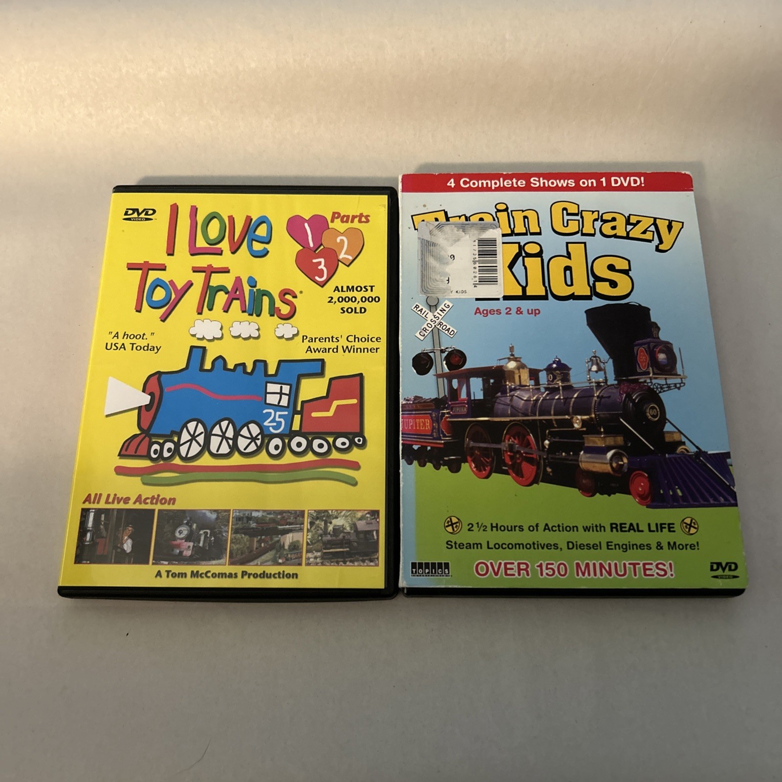 2 DVDs I Love Toy Trains (2004) 90 Min And Train Crazy Kids (2008) 2.5 ...