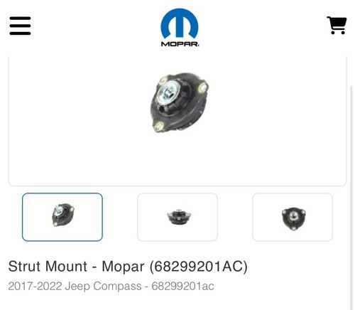 NEW Genuine Mopar 68299201AC Front Strut Mount 17-22 Jeep Compass | eBay