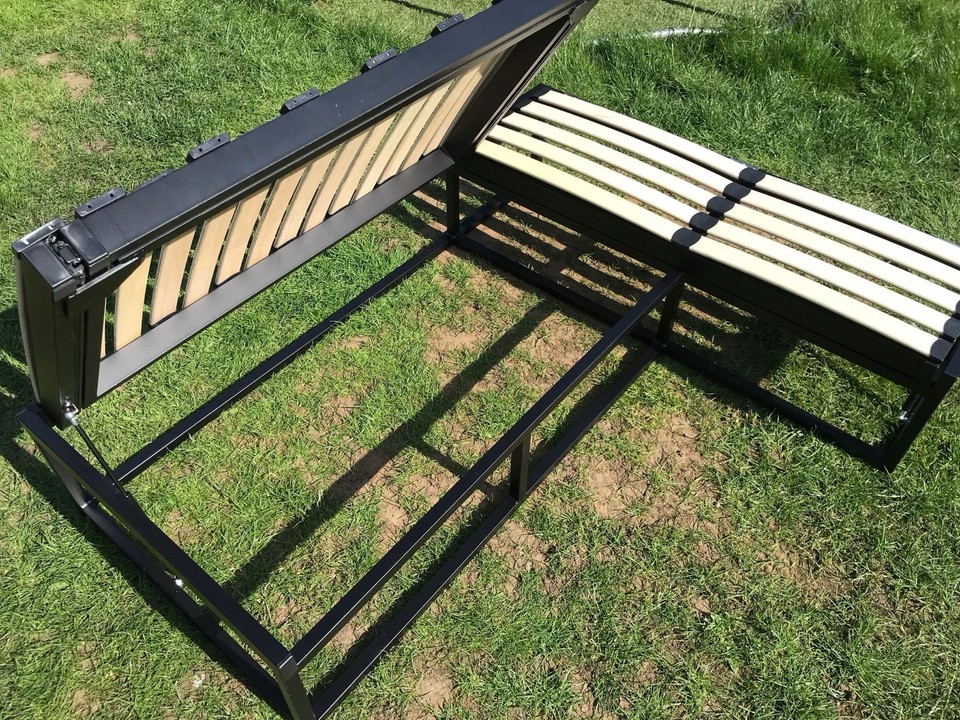 L Shape Pull Out Lift Up Storage Bed Vivaro Traffic Vito Boxer Transit ...