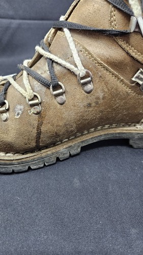 Vintage Dunham Classic Padded Brown Leather Hiking Boots Vibram Soles ...