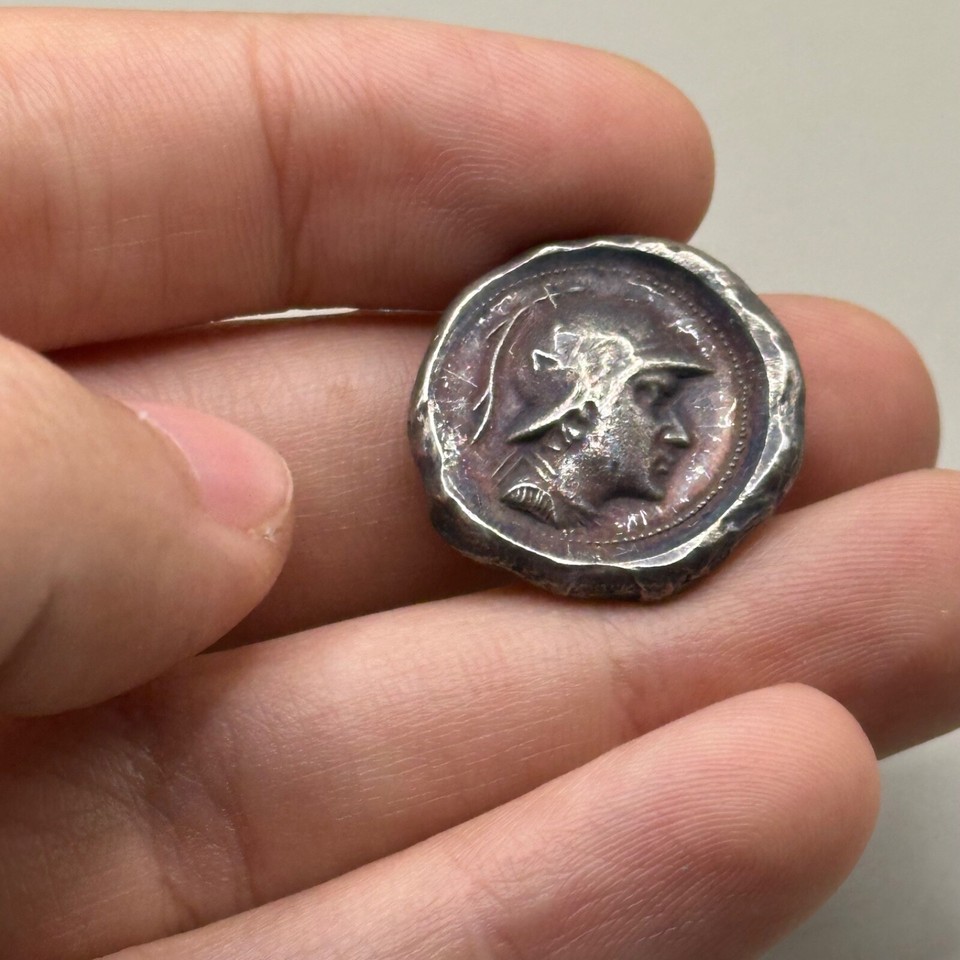 WONDERFUL ANCIENT GREEK BACTRAIN SILVER KING COIN | eBay UK