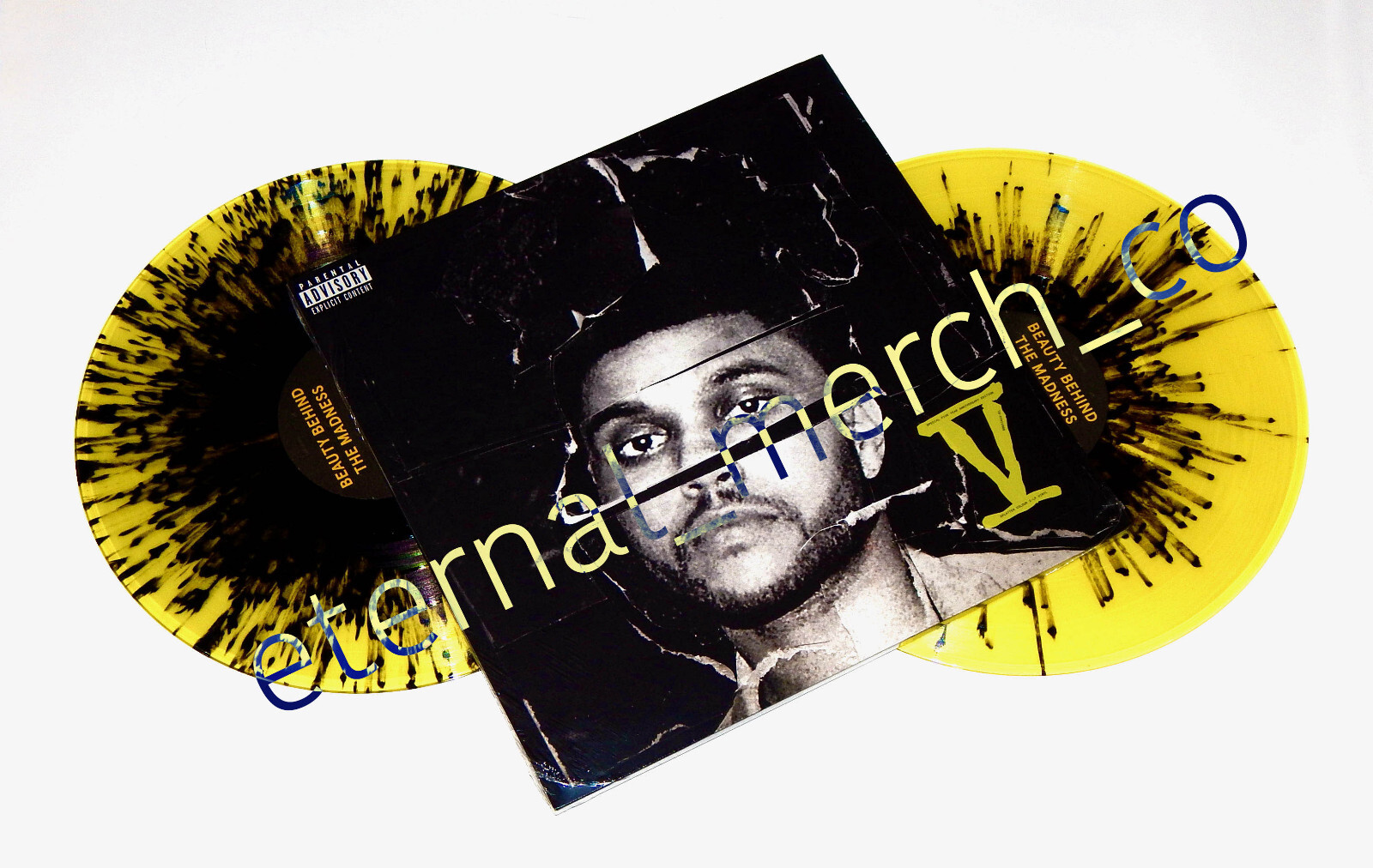 The Weeknd ~ Beauty Behind The Madness *BLACK & YELLOW SPLATTER COLOR ...
