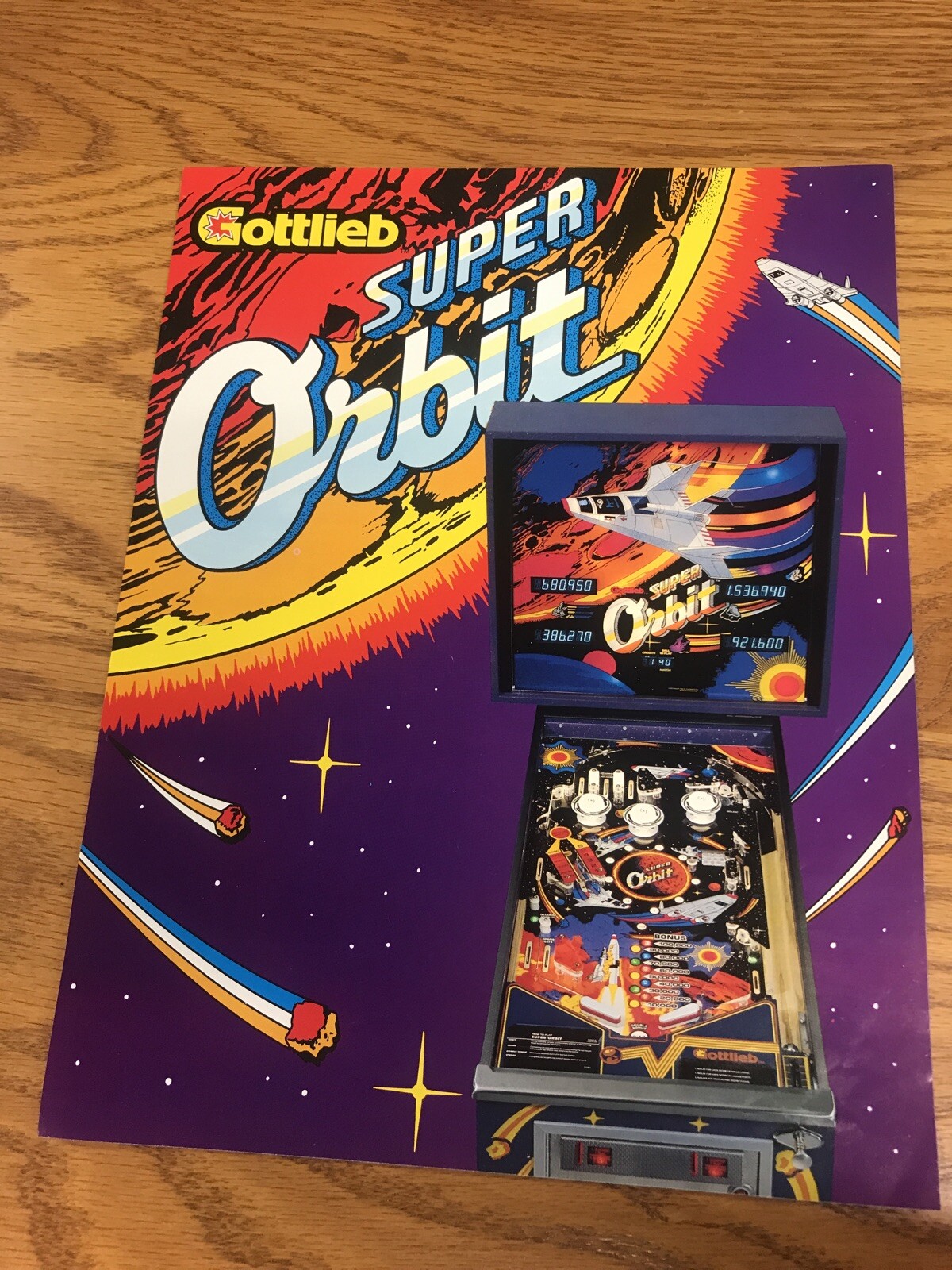 Gottlieb SUPER ORBIT Pinball Machine Game flyer - original | eBay