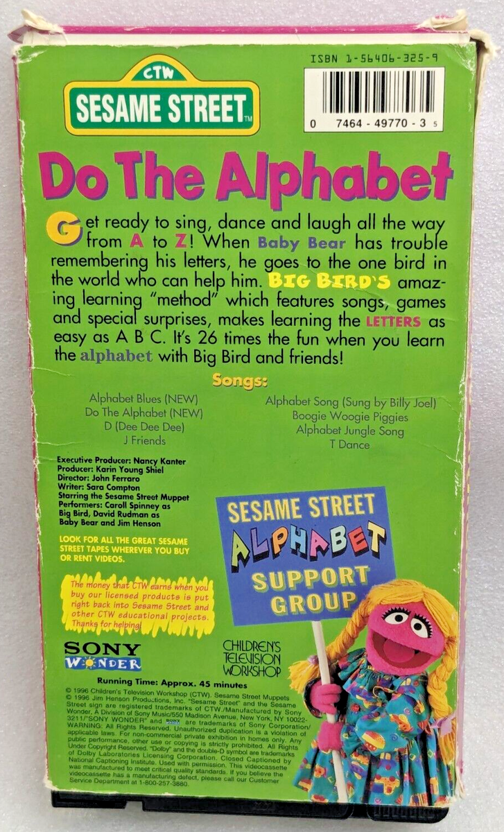 Sesame Street Do The Alphabet Vhs