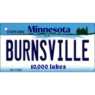 Burnsville Minnesota State License Plate Tag Novelty Key Chain KC-11043 ...
