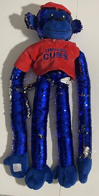 Chicago Cubs Baseball Rally Monkey Hug Hanging Stuffed Animal Red Blue ...