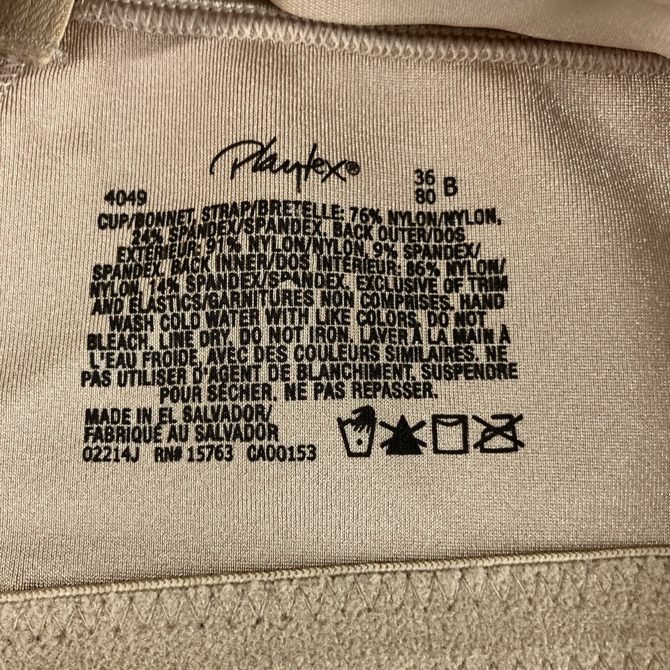 Playtex 18 Hour Seamless Wirefree Bra TruSUPPORT 4049 Nude 36B NWOT | eBay