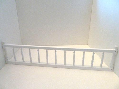 Dolls House Balustrade White Wooden Indoor or Outdoor Miniature 1:12th ...
