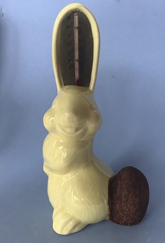 Vintage * Yellow Easter Bunny Rabbit Thermometer * Big Ears | eBay