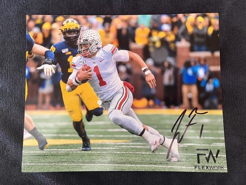 Justin Fields Signed Autographed 10x8 Photo Ohio State Bears Steelers ...