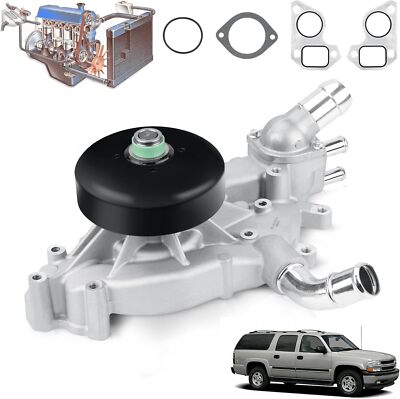 Engine Water Pump with Thermostat for Chevy Silverado 1500 Tahoe GMC ...