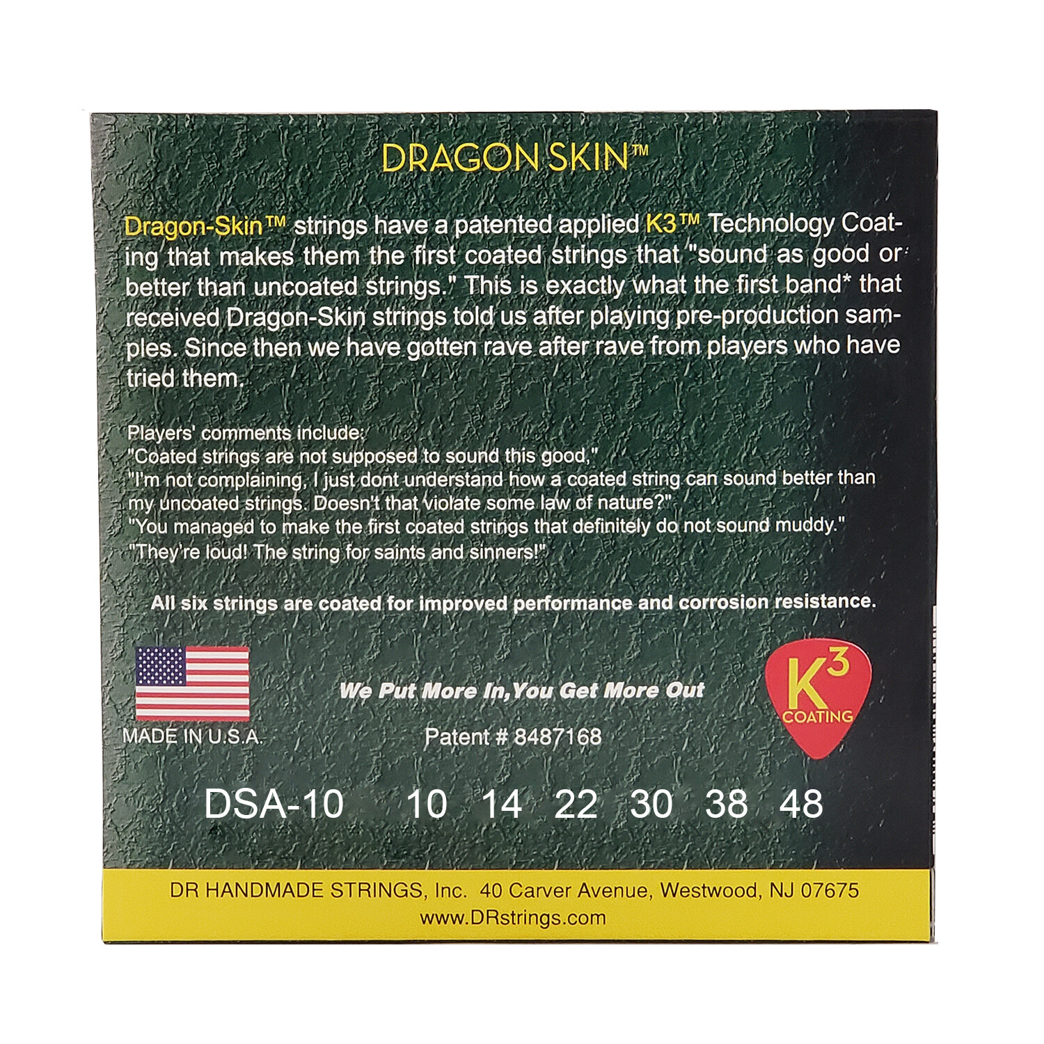 DR Strings Dragon Skin Clear Coated Acoustic Guitar Strings: Extra ...