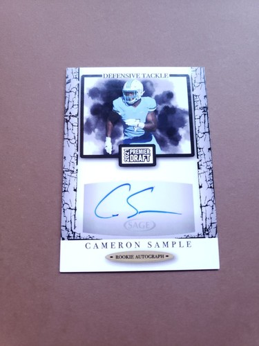 2021 Cameron Sample SAGE Premier Draft ROOKIE Autograph Black #A134 | eBay