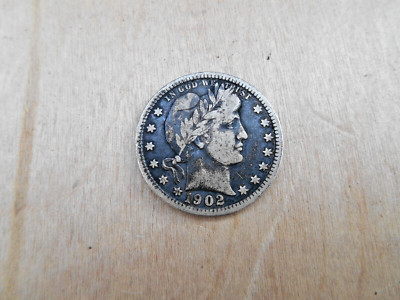 1902 Barber Quarter Dollar US 90% Silver 25 Cent Coin | eBay
