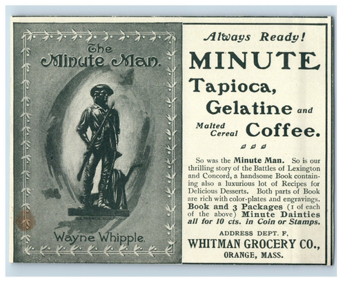1897 The Minute Man Coffee Original Print Ad S92E | eBay