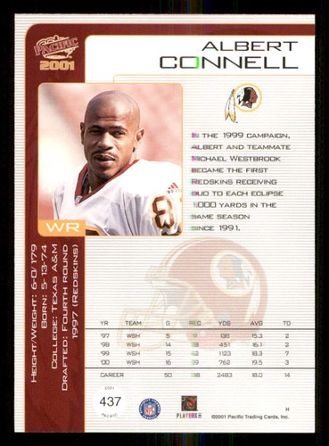 2001 Pacific Hobby LTD #437 Albert Connell /99 | eBay