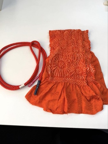 Orange Obiage Shibori Set Kimono Japanese Traditional Accessories No ...