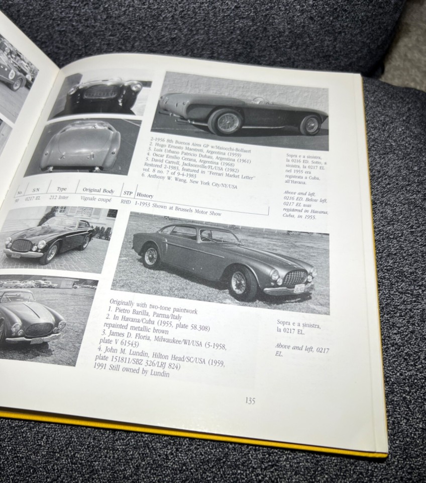 Rare Book FERRARI by VIGNALE Marcel Massini 250 340 MM 212 INTER Export ...