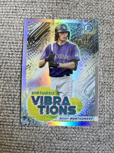 2022 Bowman Chrome Virtuosic Vibrations #VV-17 Benny Montgomery Rockies ...