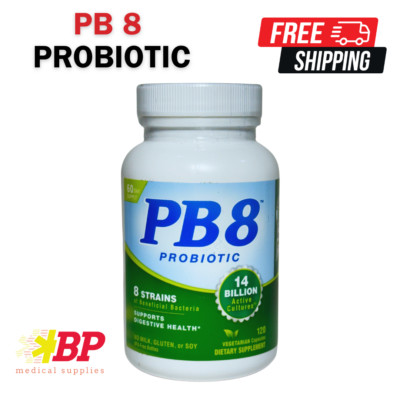 Nutrition Now PB 8 Probiotic 120 Vegetarian Capsules NO Milk, Gluten ...