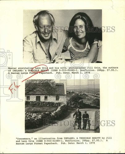 1978 Press Photo Author Leon Uris and wife, Jill, "Ireland: A Terrible ...